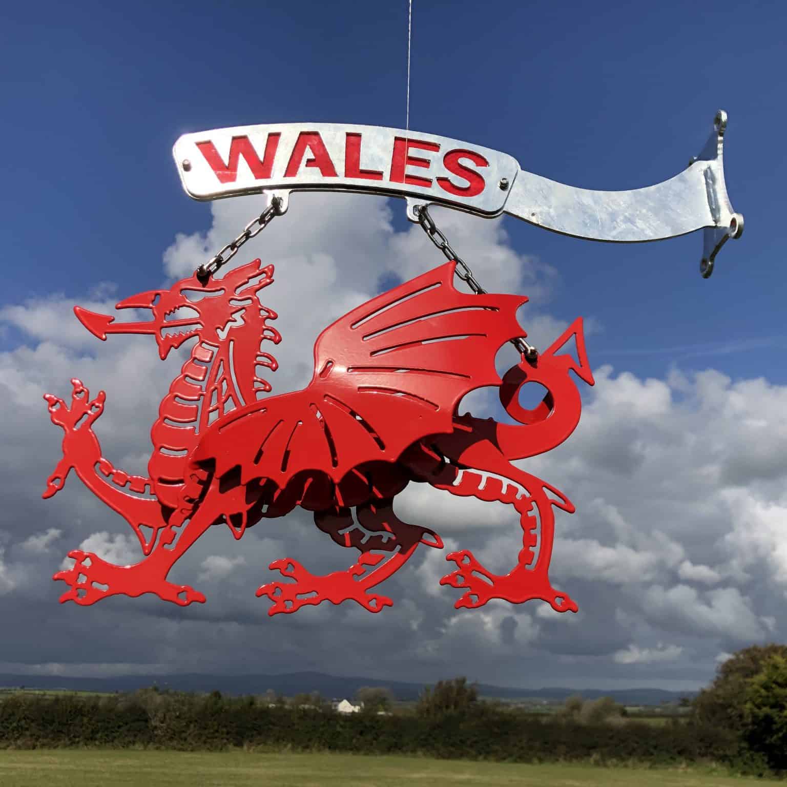 3D WELSH DRAGON WITH CYMRU/WALES BRACKET – Dragon Signs Ltd